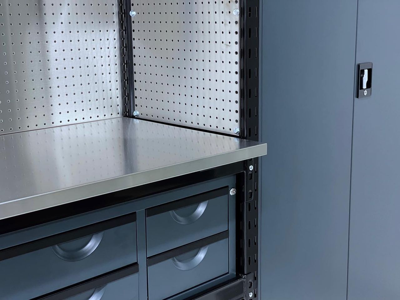 Steel Cabinets and Workshop Storage Systems now available in Dark Grey ...