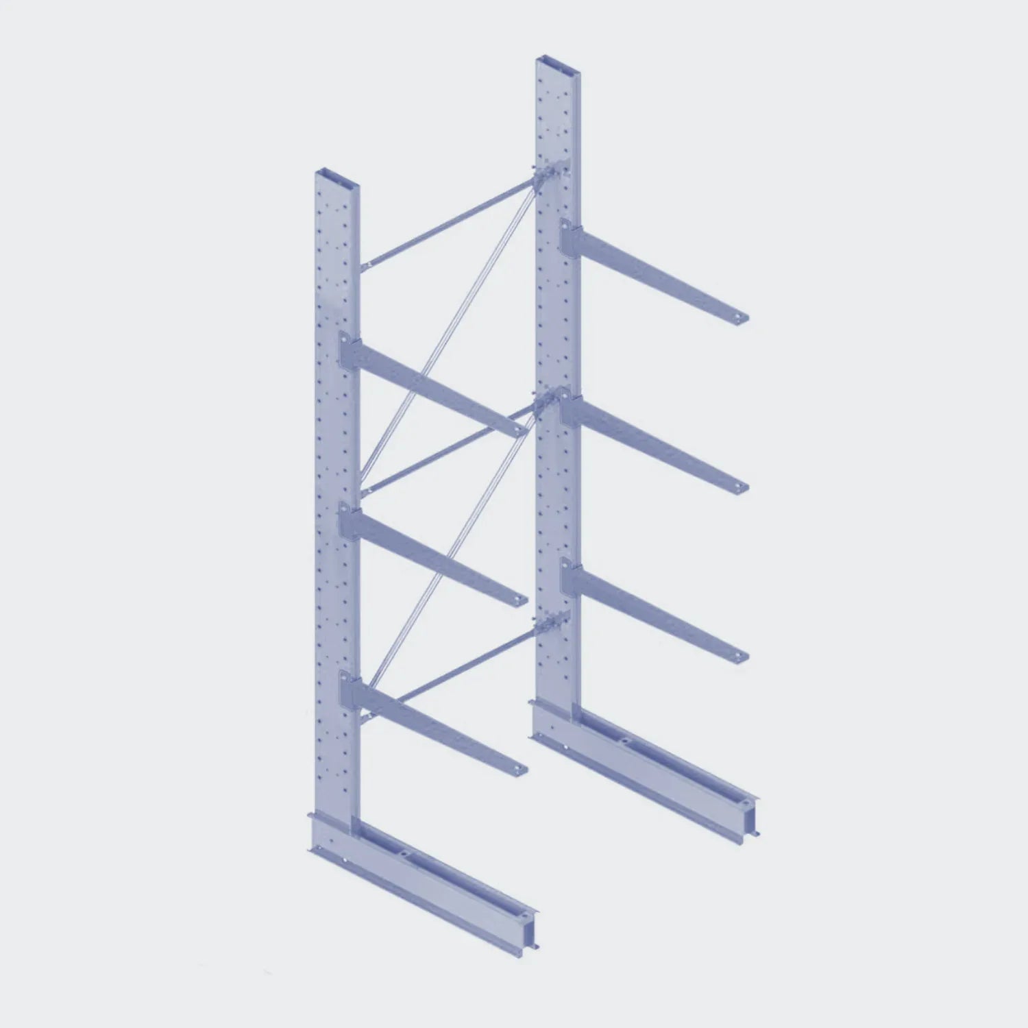 Standard Duty - Hot Dip Galvanised Cantilever Racking – Steelspan ...