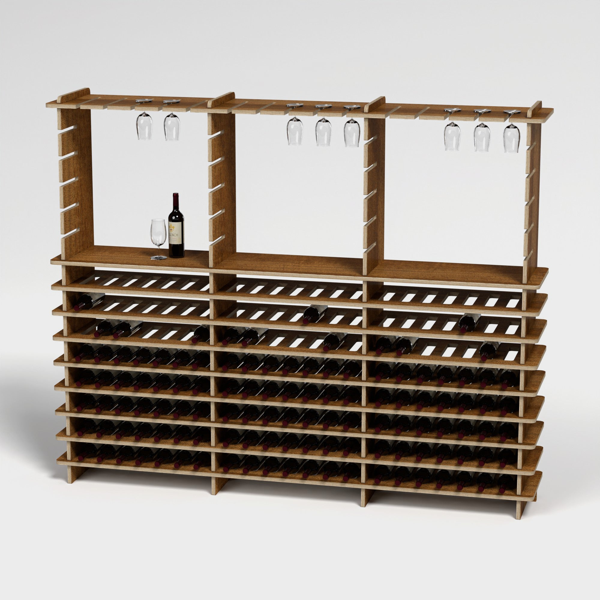 Modular Timber Wine Racks - Triple Bays – Steelspan Storage Systems