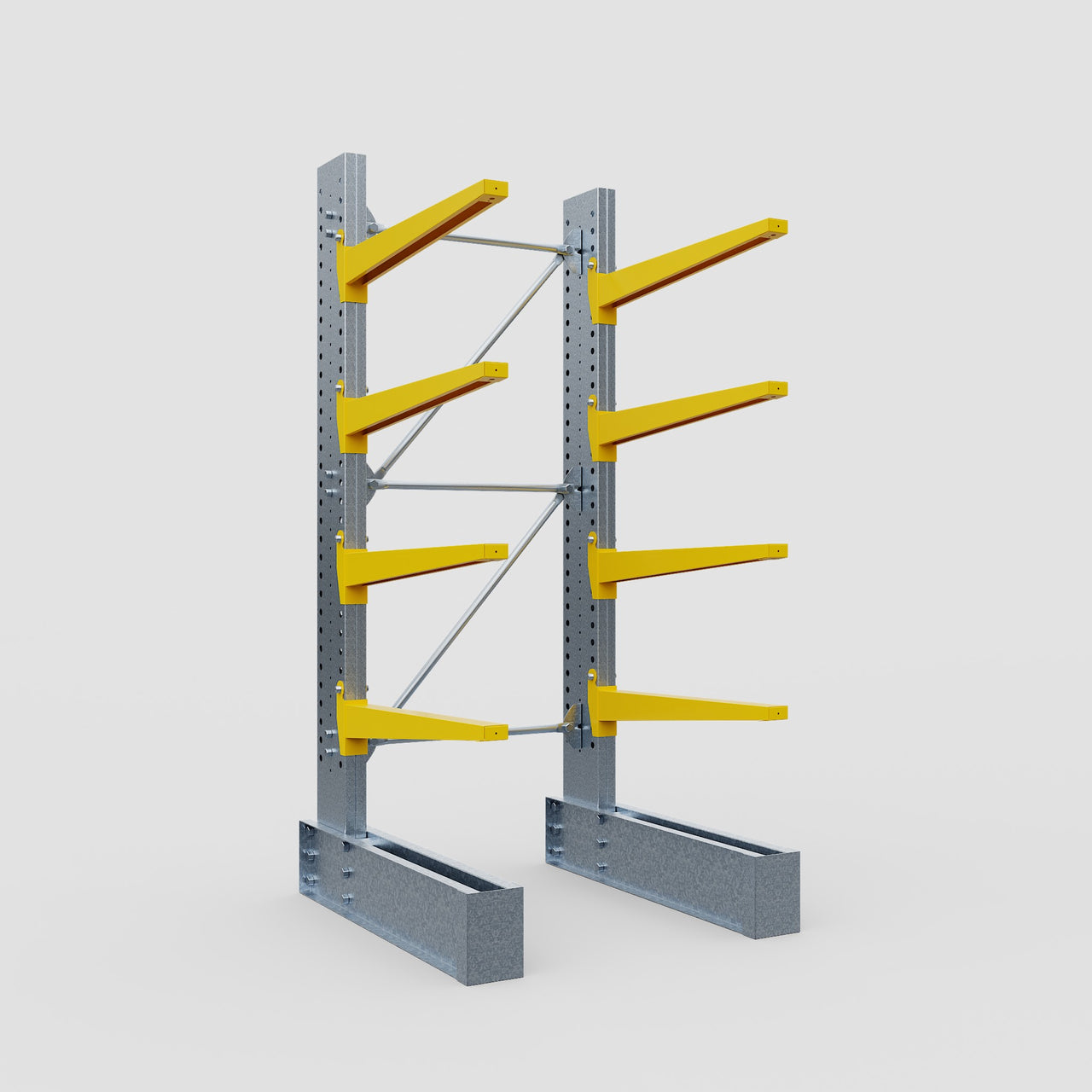 Cantilever Rack - Single Sided - Heavy Duty - Powder Coated - Full Bay ...