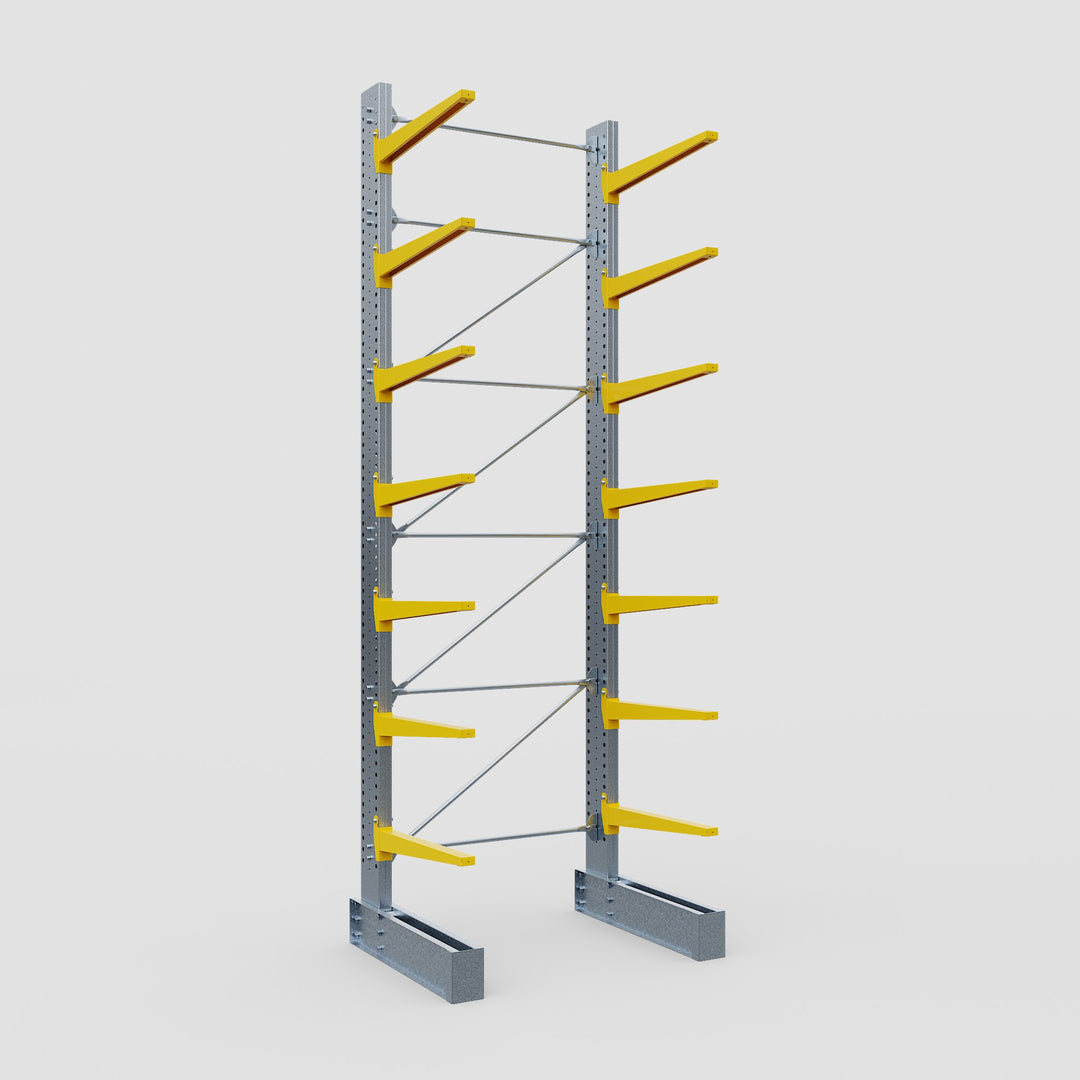 Cantilever Rack - Single Sided - Heavy Duty - Powder Coated - Full Bay ...