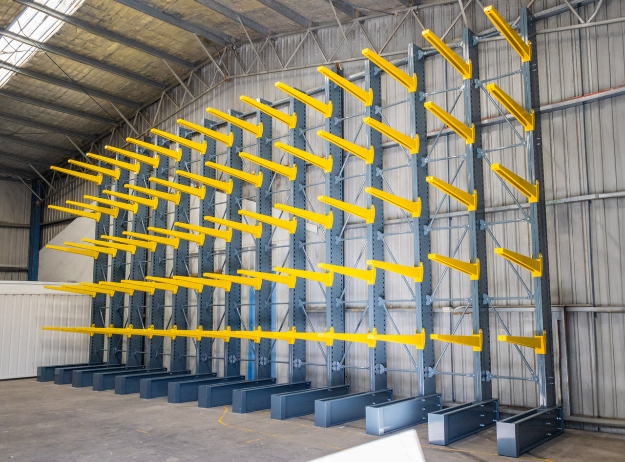 Cantilever Rack - Single Sided - Heavy Duty - Powder Coated - Full Bay ...