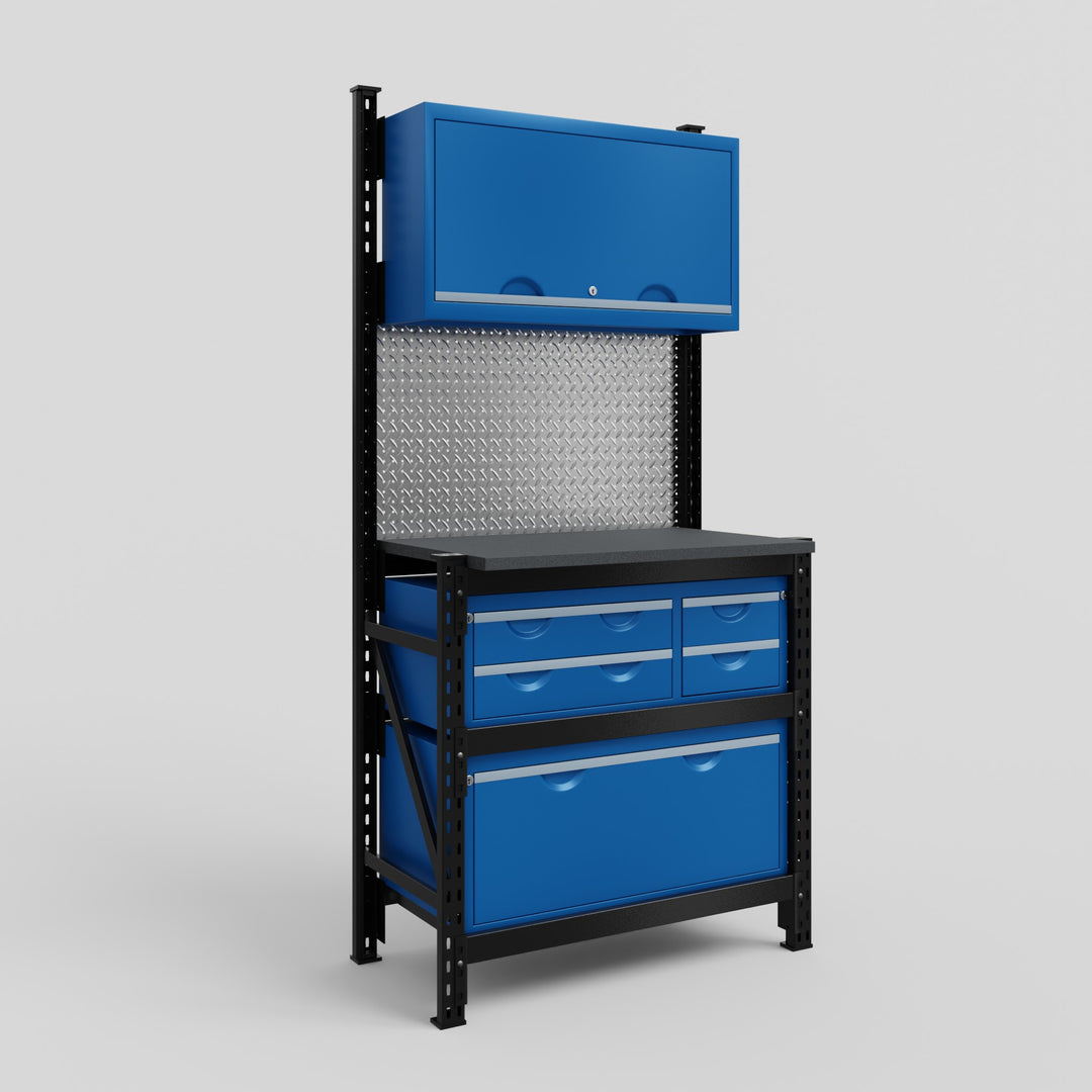 Module 6 with Overhead Cabinet – Steelspan Storage Systems