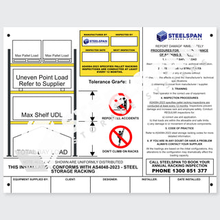 Pallet Racking Working Load Limit Sign – Steelspan Storage Systems