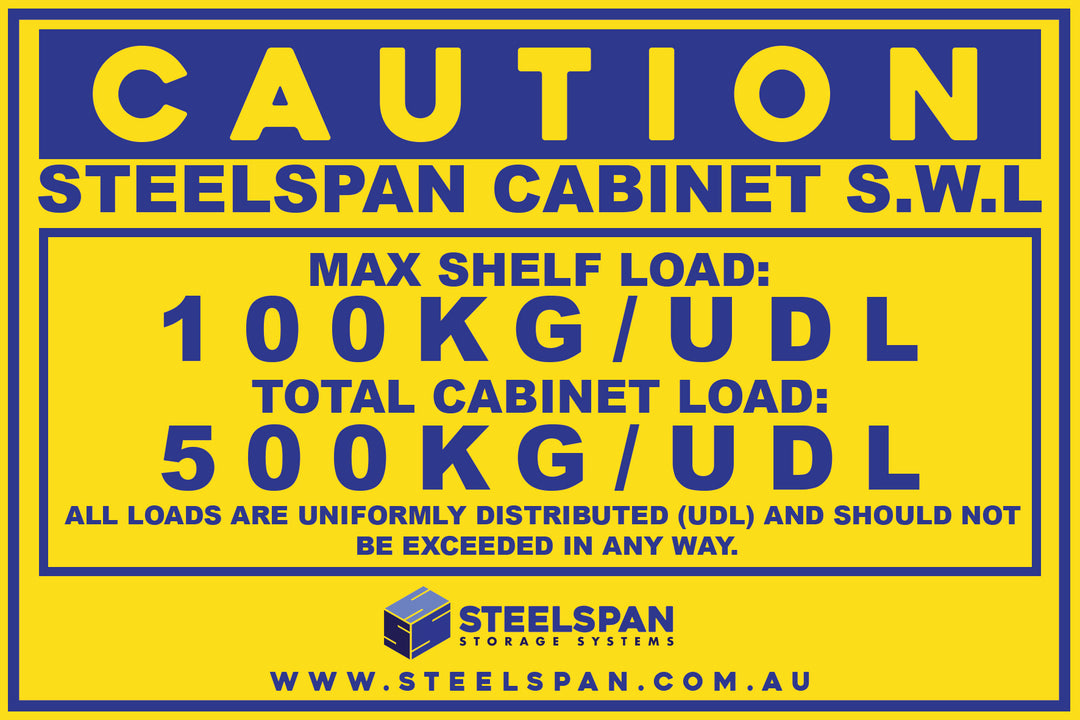 Cabinet Safe Workload Sticker – Steelspan Storage Systems
